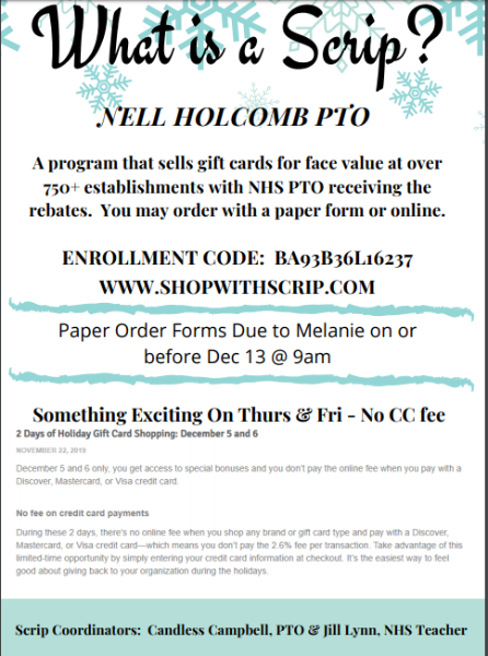 Nell Holcomb R-IV School District - WHAT IS A SCRIP?